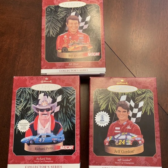 Hallmark | Holiday | 3 Nib Hallmark Collectible Nascar Ornaments ...